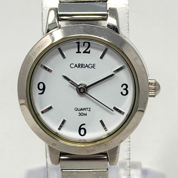 Carriage by Timex Watch Women 21mm Silver Tone Stretch Band 30M New ...