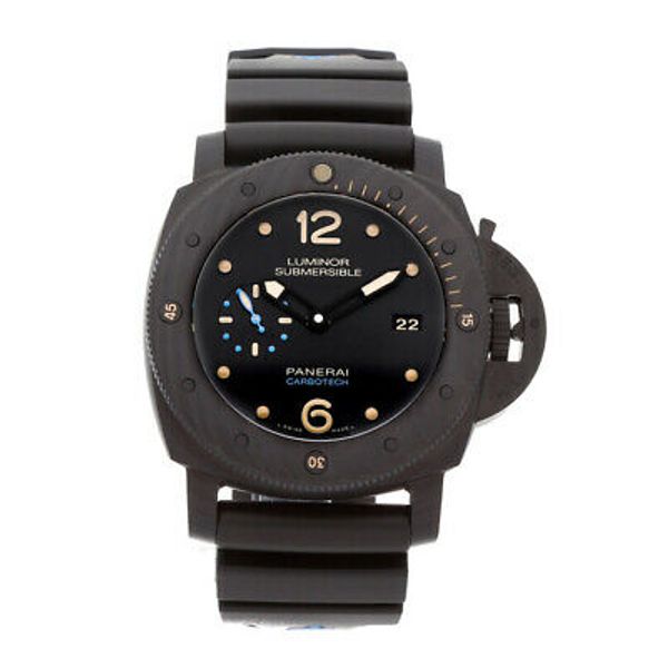Panerai Luminor Submersible 1950 Auto 47mm Carbotech Mens Strap Watch ...