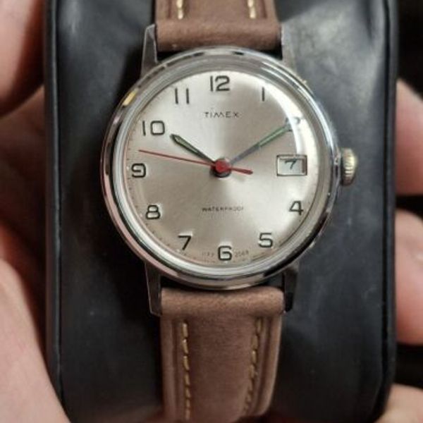 Timex Sprite 1969 Silver Tone Mens Vintage 1960s Mechanical Handwind ...