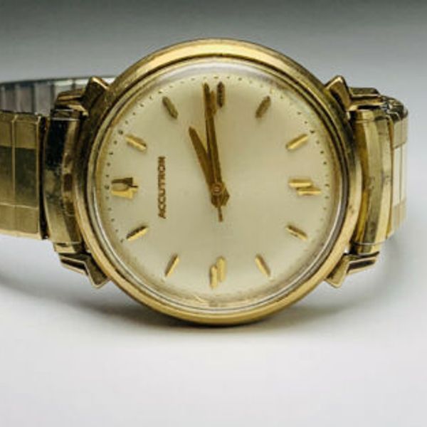 Vintage Bulova Accutron M4 10kt Gold Filled Self Winding Tuning Fork ...
