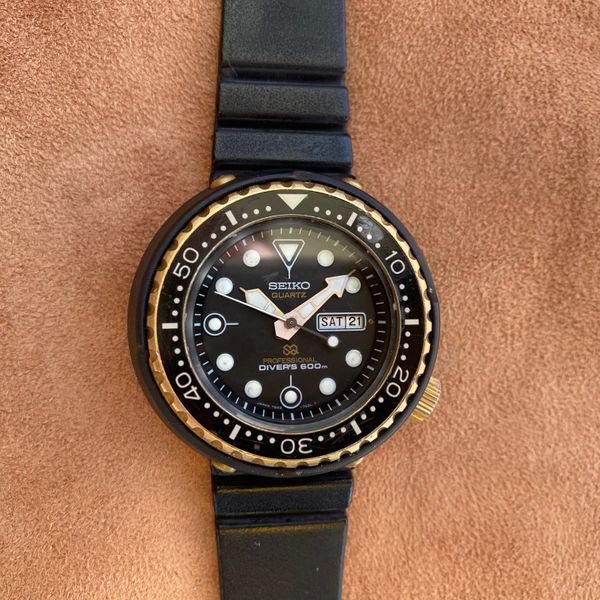 FS: Seiko "Golden Tuna" Professional Diver model S60583 7549-7009 Day Date Titanium 600m ...