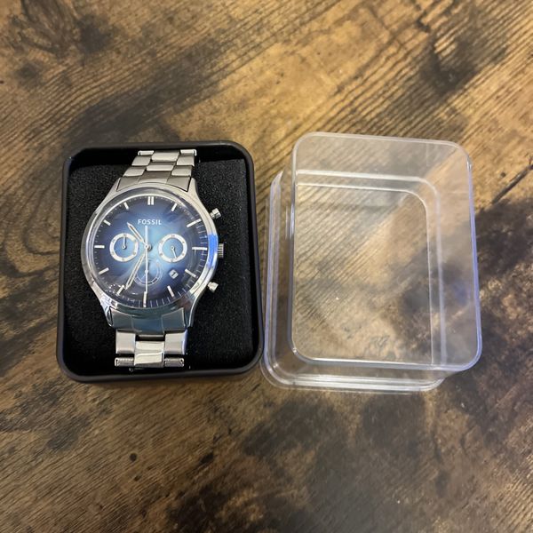 Fossil Men's Blue Face Ansel Chronograph Stainless Watch Read ...