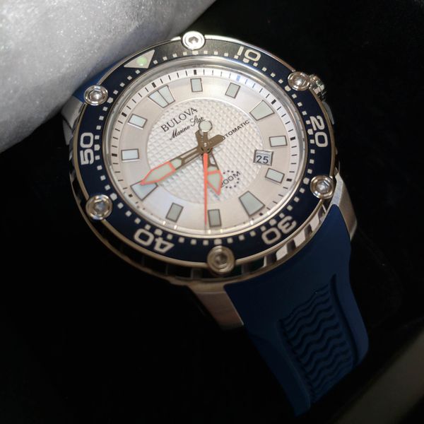 [WTS] Bulova Marine Star White Face Blue Strap, $360 OBO | WatchCharts ...