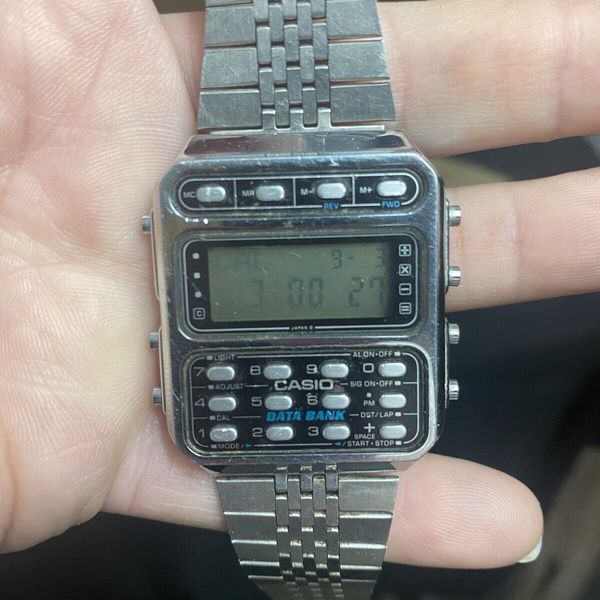 Vintage CASIO 246 CD-401 "Databank" Calculator 1983 1st GEN Men's Watch ...