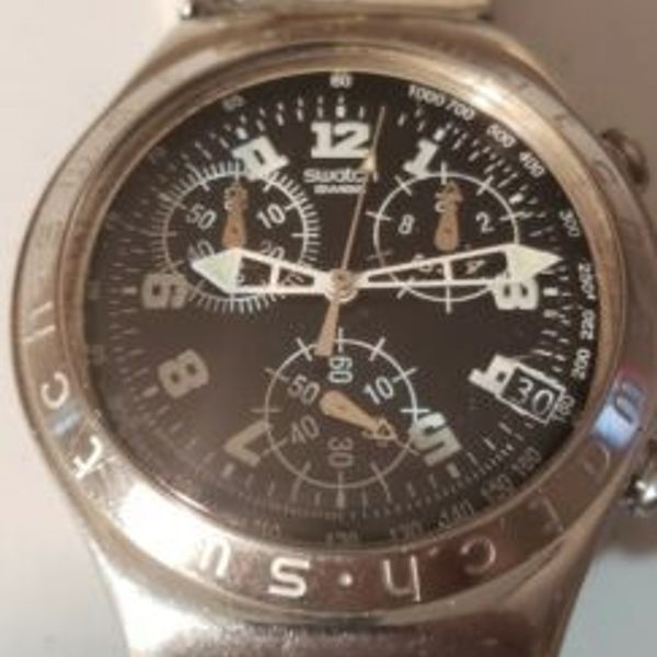 Vintage Swiss Made SWATCH Chronograph IRONY 4 Jewels V8 | WatchCharts Marketplace