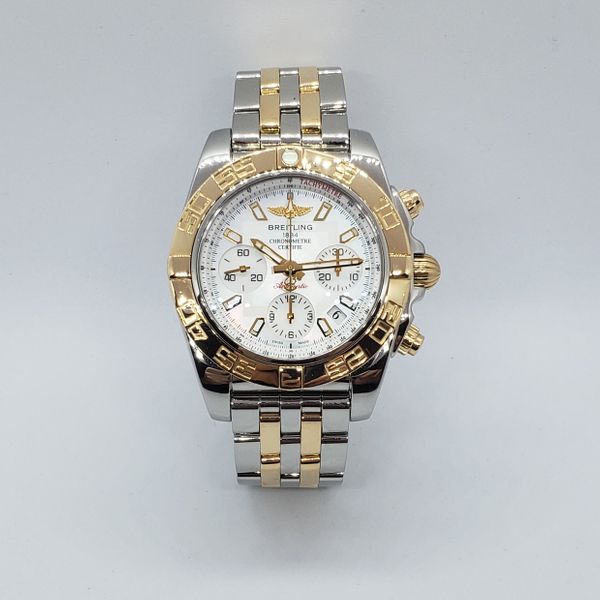 Breitling Chronomat Two Tone CB0140 limited edition 9 of 250 18kt MOP ...