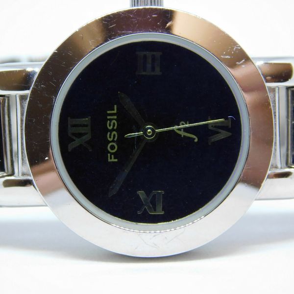 Fossil F2 ES-8762 Silver Tone Quartz Analog Ladies Watch Sz. 6 1/4 ...