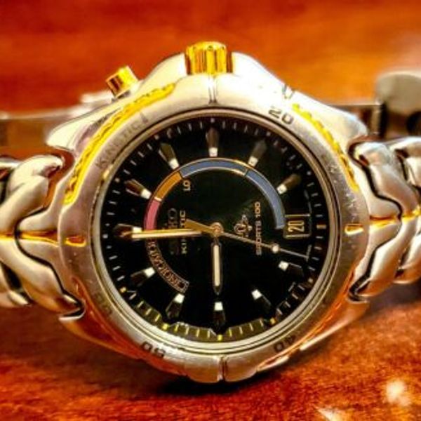 Rare SEIKO Kinetic ref: 5m42 OB09 A4 great condition! | WatchCharts ...