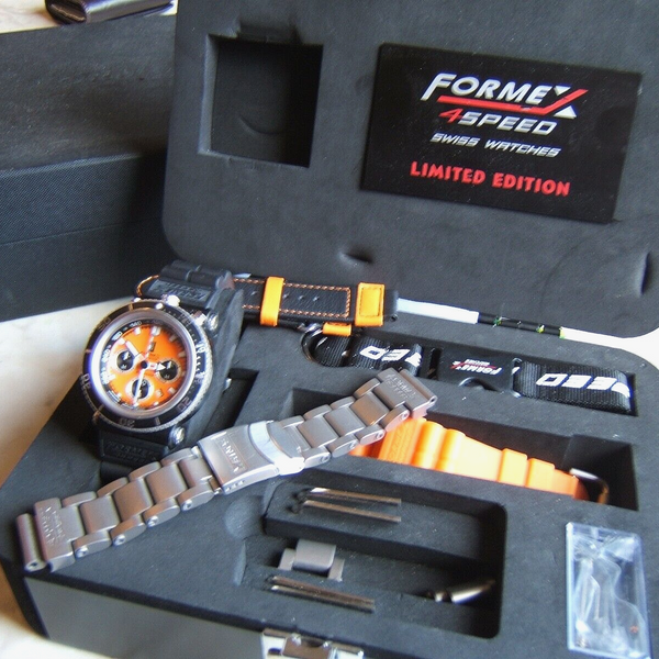 FORMEX 4 SPEED DS 2000 AUTOMATIC CHRONOGRAPH DIVER 300M BULLHEAD ORANGE ...