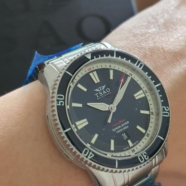 BNIB Tsao Midnight Blue Steel Torsk Dive Watch | WatchCharts