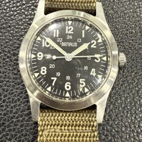 1970 Benrus Swiss Made Vietnam Era Military Specs Navigator Watch Runs ...