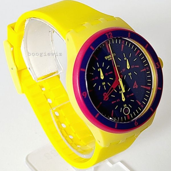 SWATCH, SWISS MADE, "GLOW LOOM", MEN'S CHRONOGRAPH WATCH, SUSJ400, NEW ...