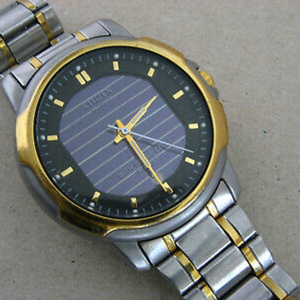 Citizen WR 100 Quartz Solar Cell 4111 wrist watch reloj montre ...