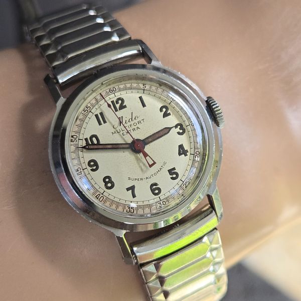 Vintage Mido Multifort men's automatic watch Military Cal.817 Bumper ...