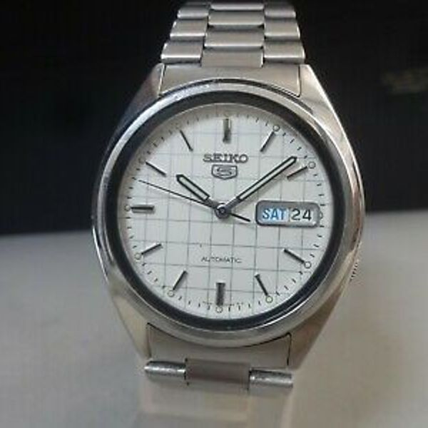 Japan 2002 SEIKO Automatic watch [SEIKO 5] 21J 7S260480 Original band ...