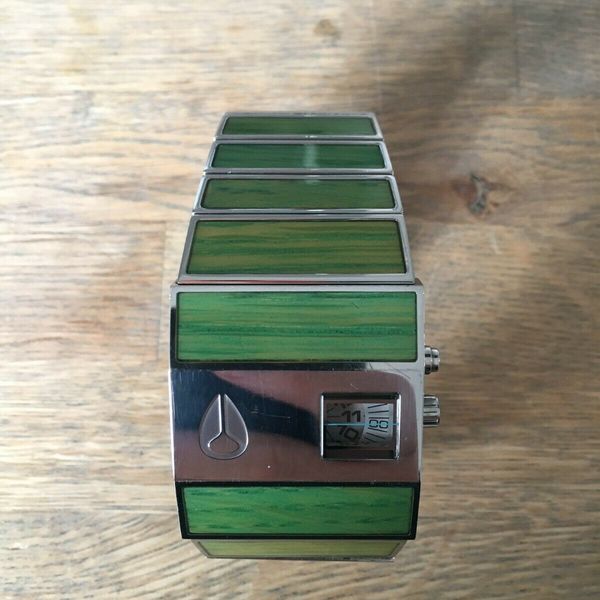 Nixon Rotolog Green Resaca Wood - great shape | WatchCharts Marketplace