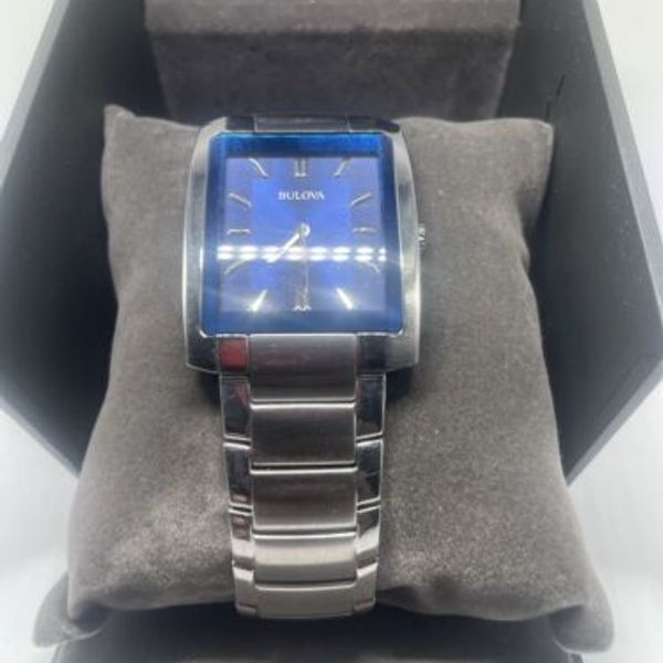 BULOVA Blue Dial CLASSIC Stainless Steel Men's Watch - 96a169 MSRP ...