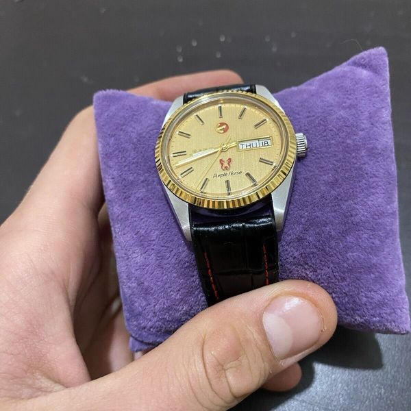 Rado Purple Horse Gold Dial Automatic Movement 38mm Case | WatchCharts ...
