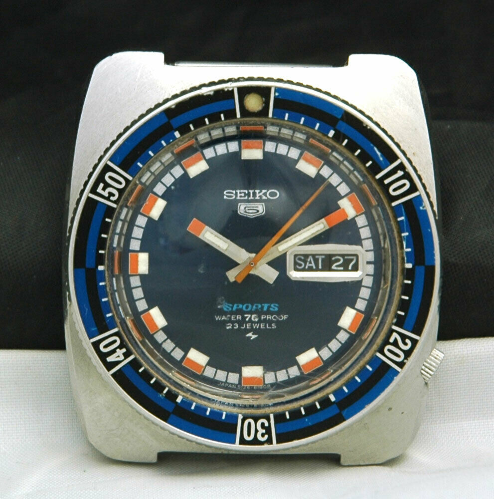 1969 SEIKO 5 SPORTS RALLY DIVER AUTOMATIC 70M WATCH 5126-8120 23J JAPAN VTG RARE | WatchCharts ...