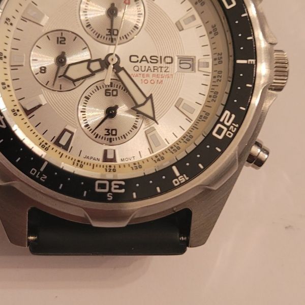 CASIO MEN'S AMW330-7A CHRONOGRAPH WHITE DIAL WATCH | WatchCharts ...