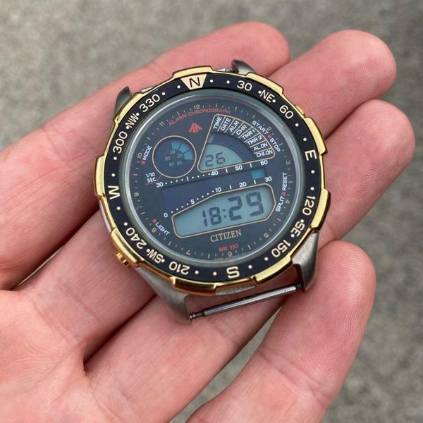 VINTAGE CITIZEN PROMASTER WINDESURFER D288-S45661 MINT CONDITION LCD ...