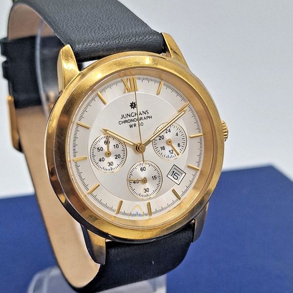 Junghans Men's Watch WR50 Chronograph Gold 40mm - (Quartz ...