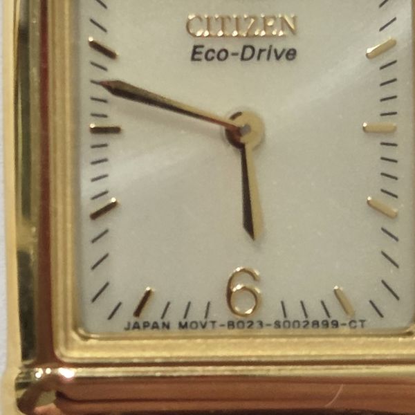 Citizen Eco-Drive Tank Watch Women Gold Tone Rectangle Dial untested ...