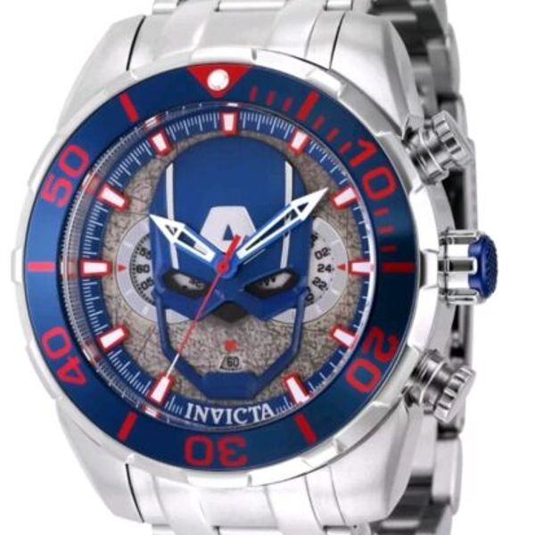 Invicta Marvel Captain America Men's 50mm Limited Edition Chrono Watch ...