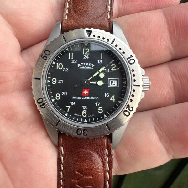 GENTS STUNNING ROTARY SWISS COMMANDO WATCH NEW OLD STOCK | WatchCharts ...