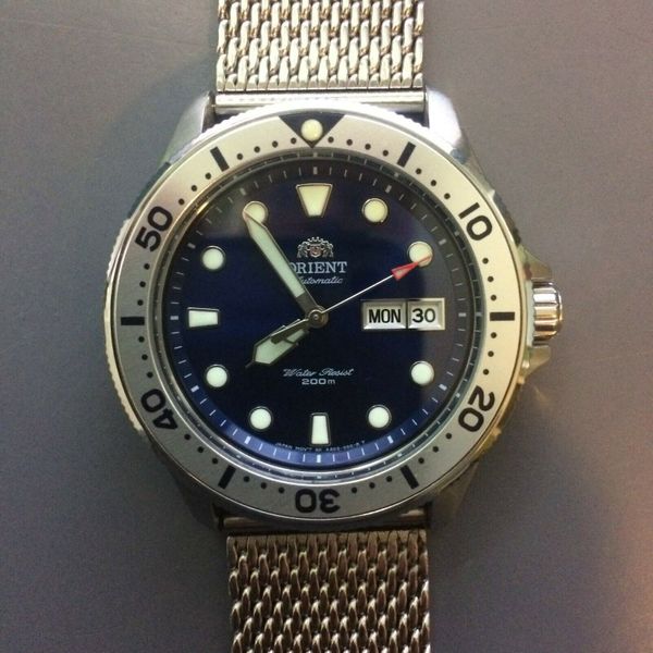 Orient Blue Ray II Automatic Dive Watch Yobokies Bezel | WatchCharts