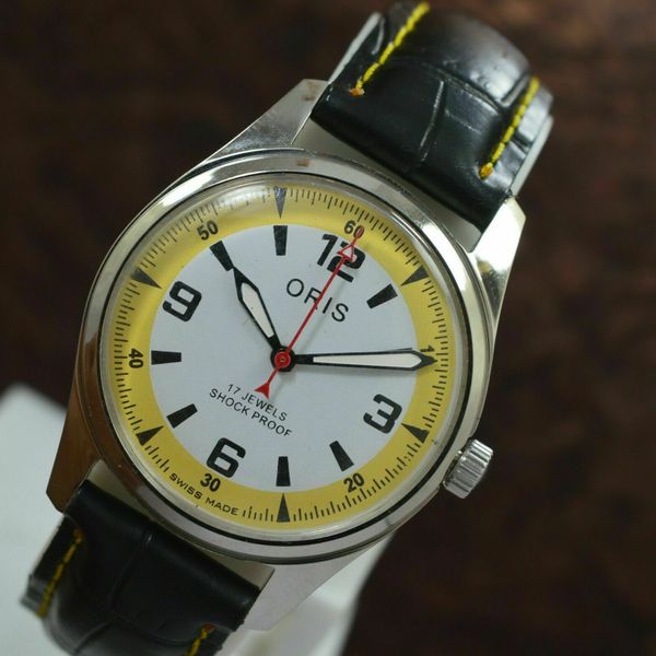 Vintage Oris Hand Wind Machenical FHF ST 96 17 Jewels Men's Wrist Watch ...