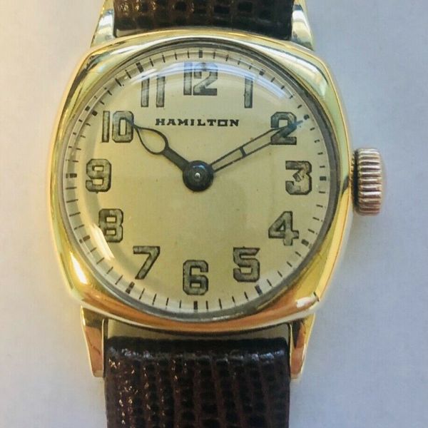 1924 Hamilton Cushion Watch 14K gold filled 986A Movement | WatchCharts ...