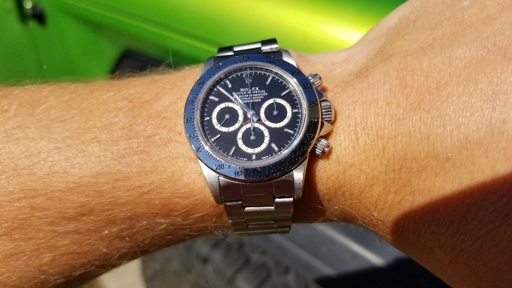 1990 Rolex Daytona 16520 N serial, black dial inverted 6 | WatchCharts