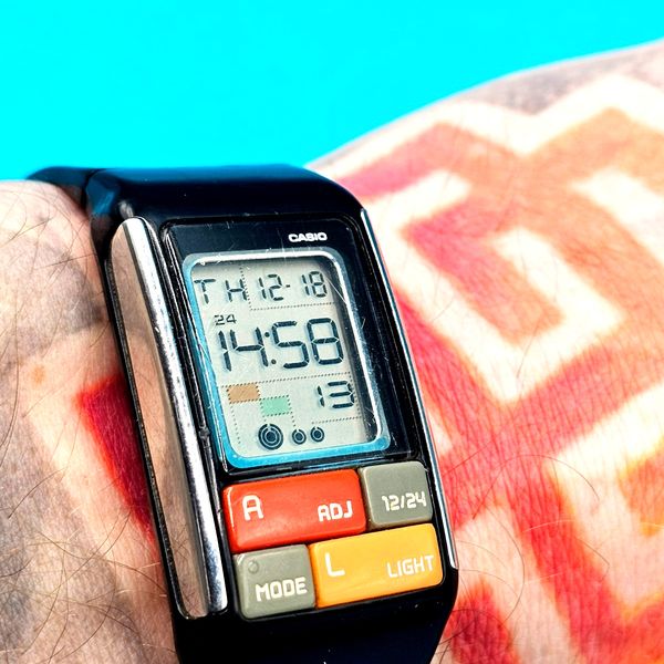 Rare Vintage Casio Poptone Unisex Alarm Dual Time Digital Watch LDF-50 ...