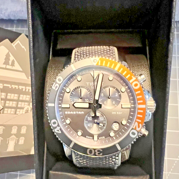 Tissot Seastar 1000 Chronograph Quartz Gray 46mm Men's Watch US W/Box ...