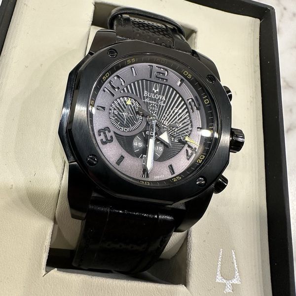 Bulova Marine Star 98B151 Menâ s Watch Carbon Fiber Face | WatchCharts ...