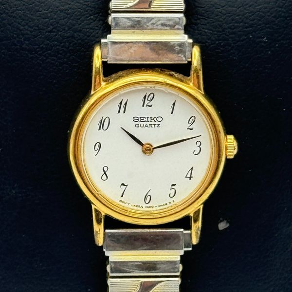 20mm Working Ladies Seiko 1N00-0F60 Vintage Quartz White Dial Watch New ...