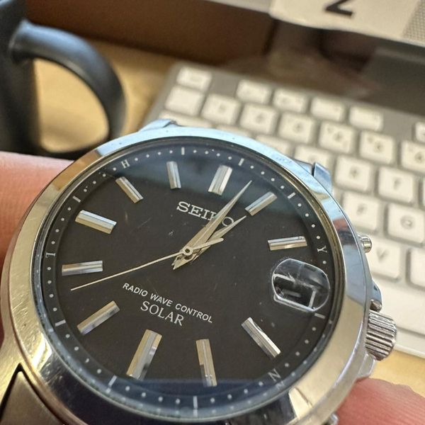 Seiko Solar Quartz Men Radio Wave Control Japan Made | WatchCharts ...