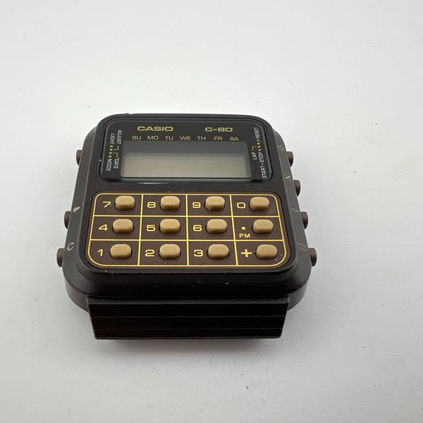 Casio C-80 First Calculator Digital Watch RARE Module 133 FOR PARTS OR ...