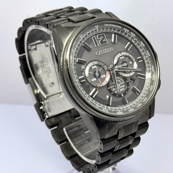 Citizen Nighthawk CA4377-53H Eco-Drive Black Steel Chronograph Menâ s ...