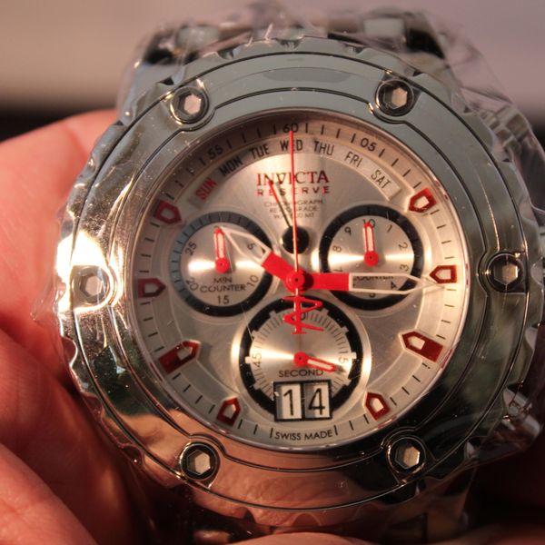New Men's Invicta 11869 Subaqua Chronograph Silver Dial Stainless Steel ...