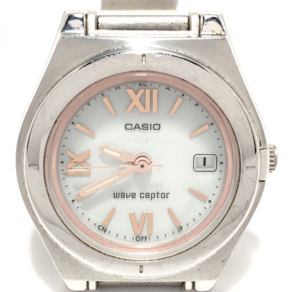 [New] [Used] CASIO wave ceptor watch tough solar / radio wave white ...
