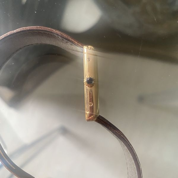 Louis Cartier 18K Gold Mechanical Folding Buckle Tank Watch ...