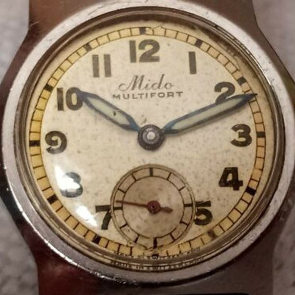 Vintage Mido Multifort watch in great condition, stunning dial, blued ...