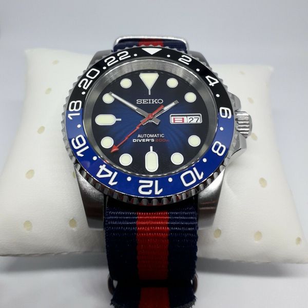 Seiko Watch Mod , Seiko Batman Mod Watches With Blue / Black Dial ...