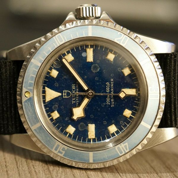 Tudor Snowflake Blue Submariner 9401 7016 by Rolex with Custom Vintage ...