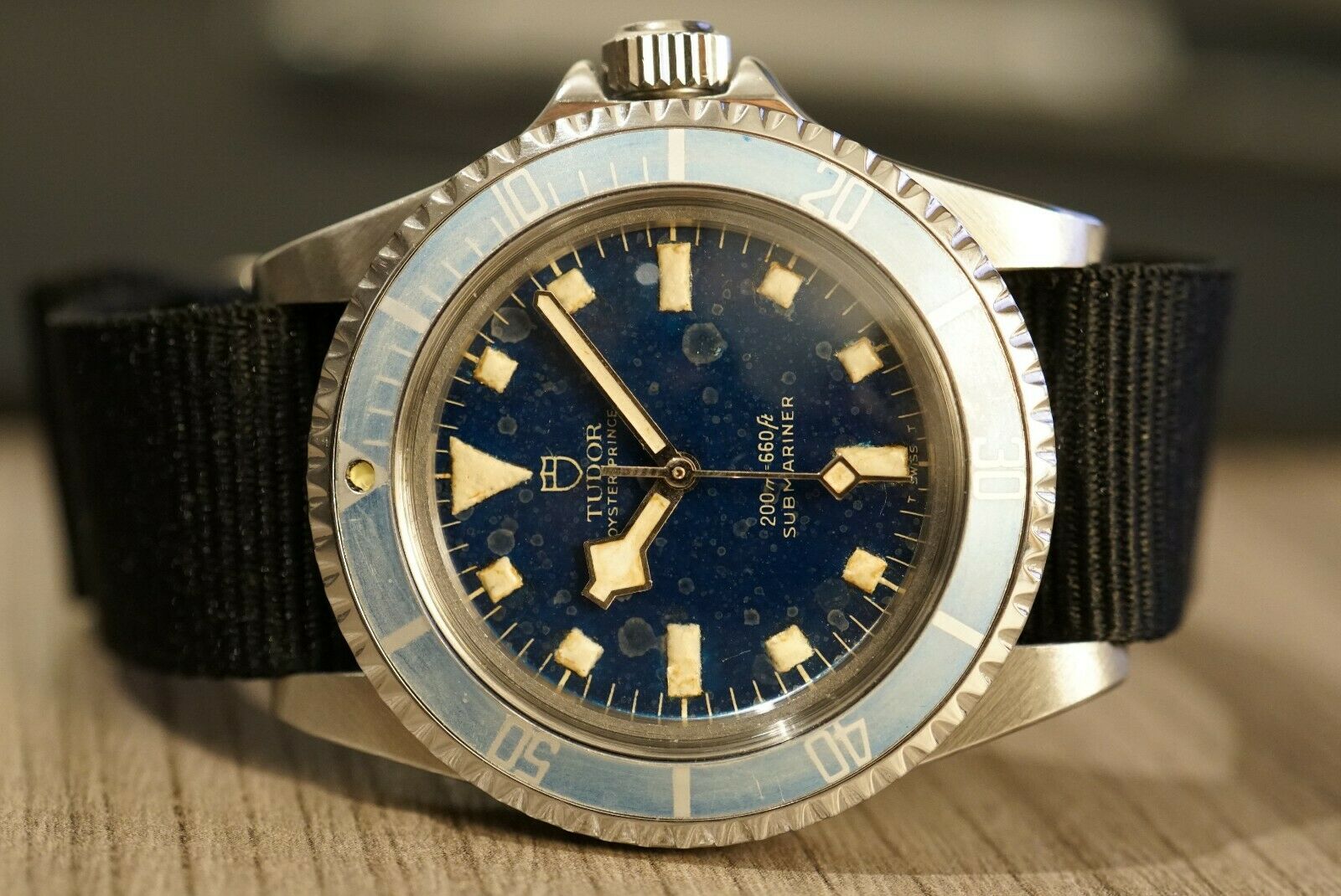 Tudor Snowflake Blue Submariner 9401 7016 by Rolex with Custom Vintage ...