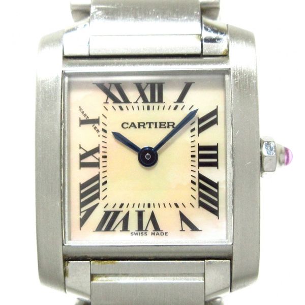[New] [Used] Cartier Tank Francaise SM Watch SS / Shell Dial Pink Shell ...