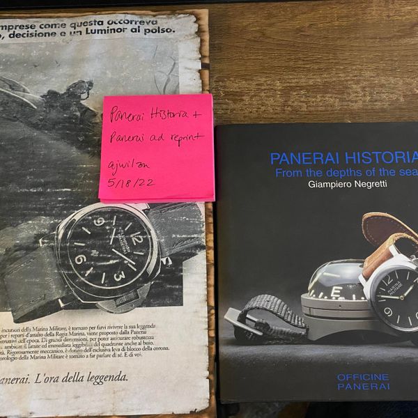 [WTS] Panerai Historia book + Panerai ad reprint wall art | WatchCharts