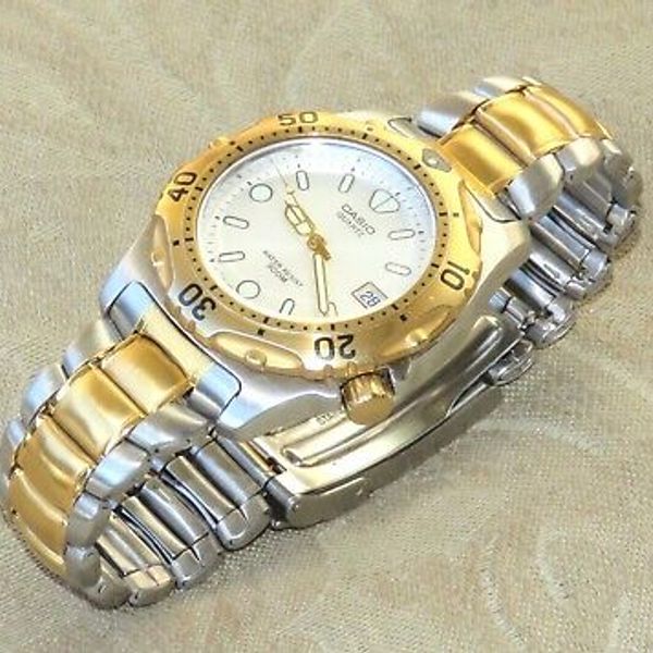CASIO MARLIN MD-903 MODUL393 STAINLESS 18K GOLD 300M DIVE WATCH 711A1 JAPAN MINT | WatchCharts ...